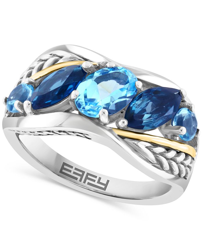 EFFY Collection EFFY® Blue Topaz (3 ct. t.w.) Ring in Sterling Silver ...