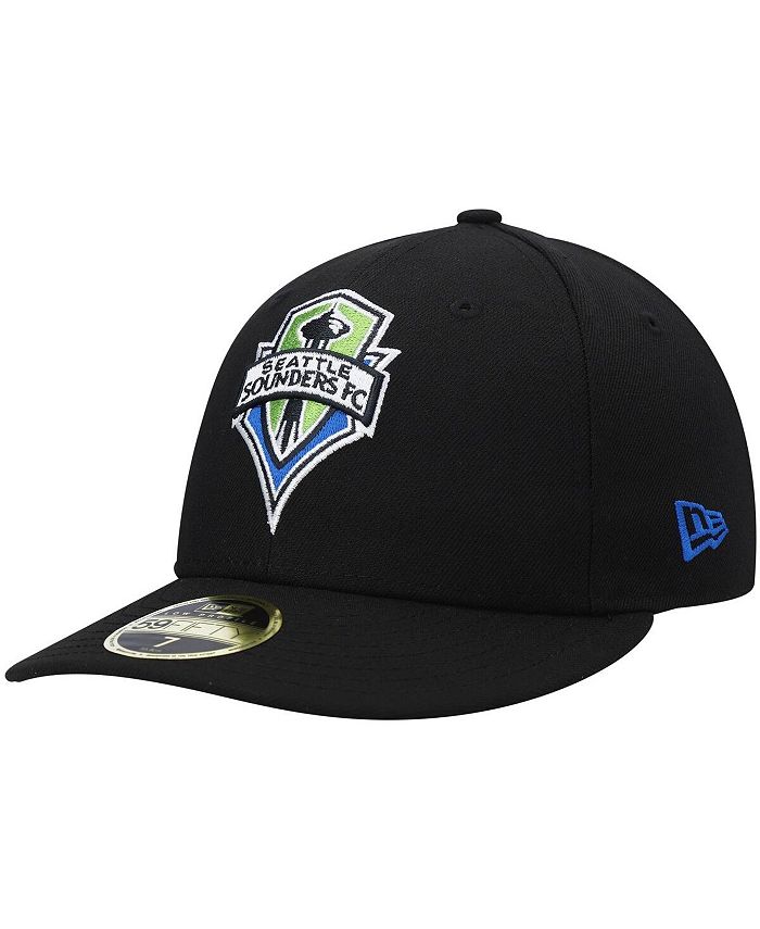 New Era Men's Black Seattle Sounders FC Primary Logo Low Profile ...
