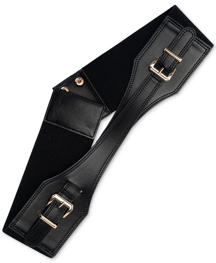 I.N.C. International Concepts Double Buckle Stretch Belt, Created for Macy's & Reviews - Belts ...