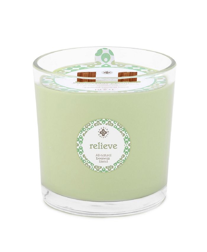 ROOT CANDLES Seeking Balance 2 Wick Relieve Eucalyptus Menthol Spa Jar ...