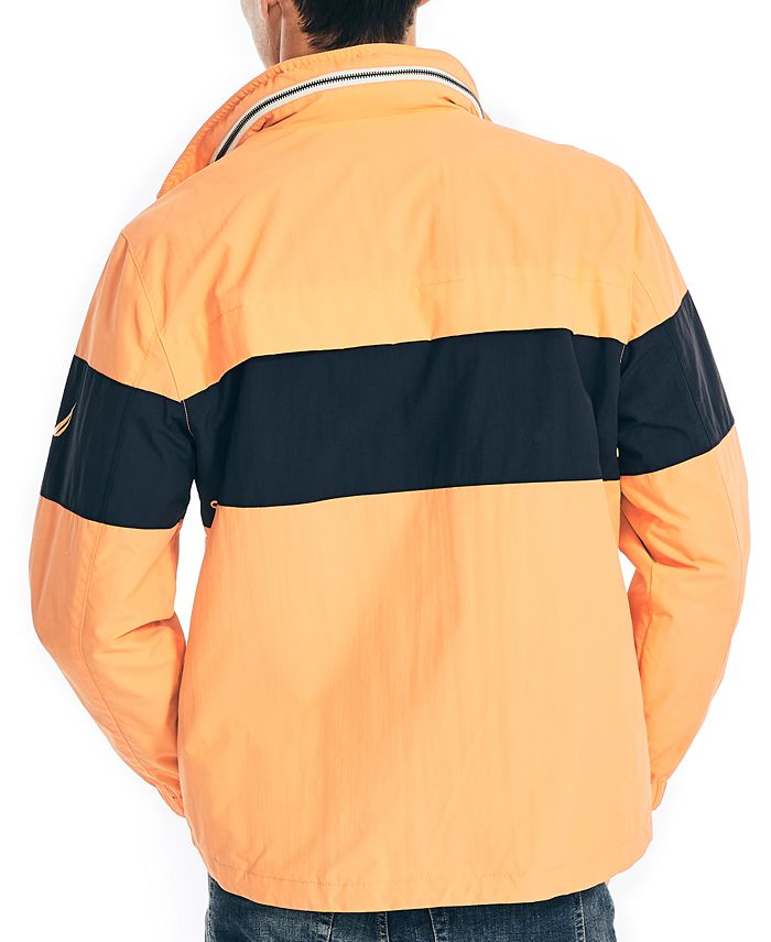 Nautica Men's Colorblock Lightweight Hooded Jacket - Macy's