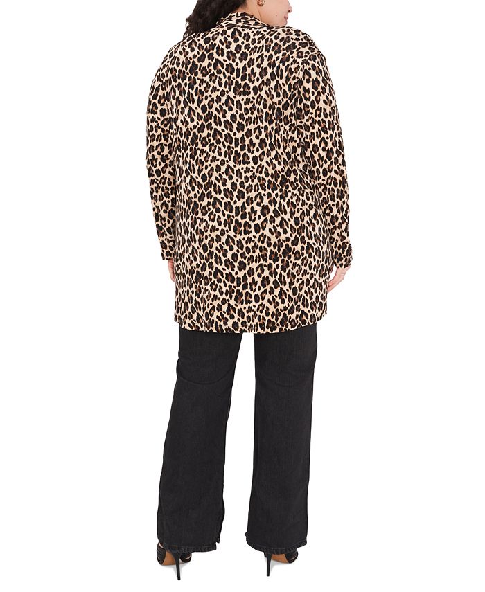Vince Camuto Plus Size Leopard-Print Cardigan - Macy's