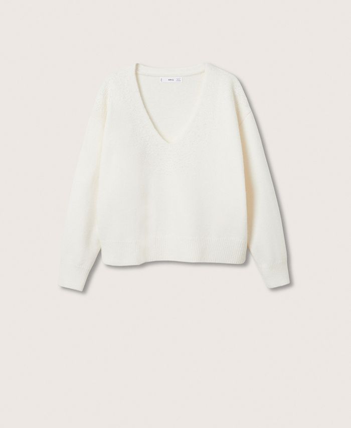 MANGO Women's Beaded Knitted Sweater - Macy's