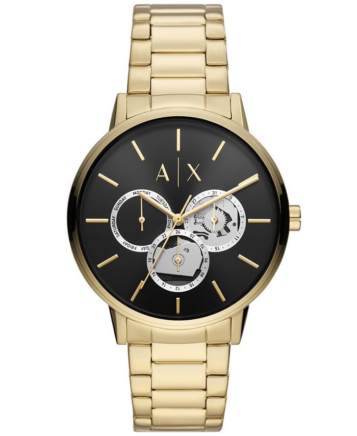 A|X Armani Exchange Men's Multifunction Gold-Tone Stainless Steel ...