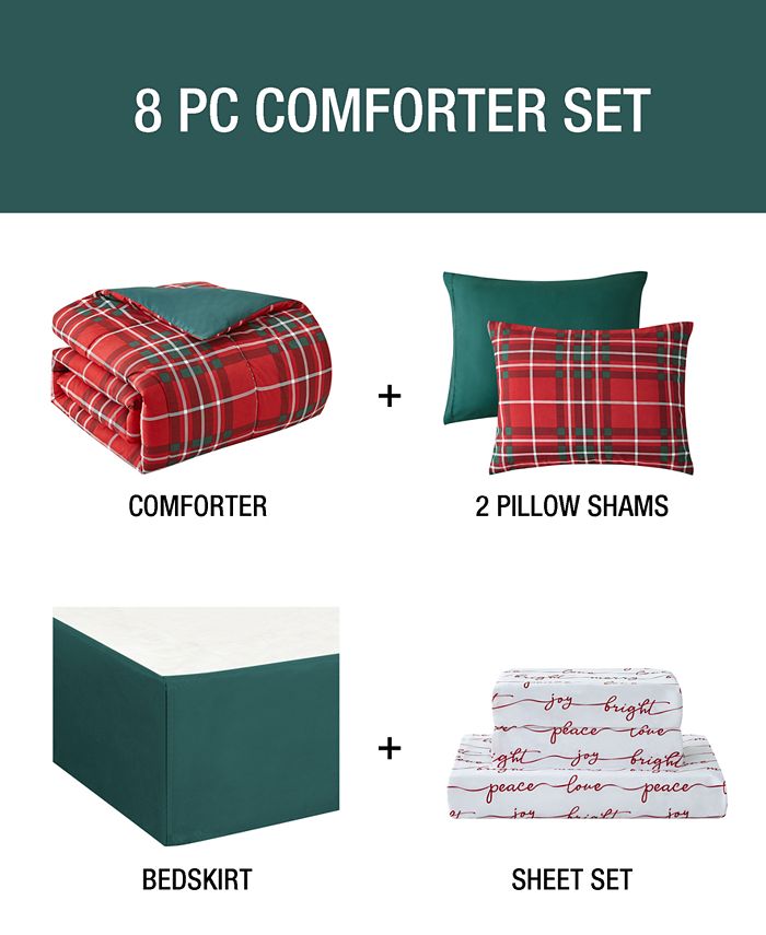 Mytex Happy Holiday 8-Pc. Queen Comforter Set, Created For Macy's - Macy's