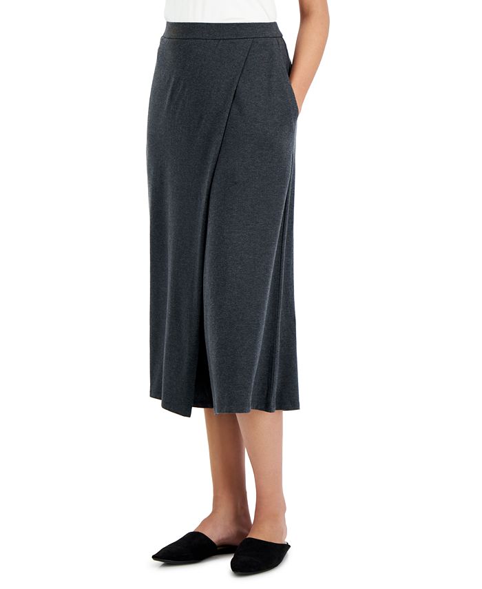 Eileen Fisher Women's Wide Cropped Wrap Pants - Macy's