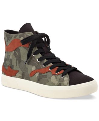 Sun + Stone Men's Mesa Camo Print Patchwork Lace-Up High Top Sneakers ...