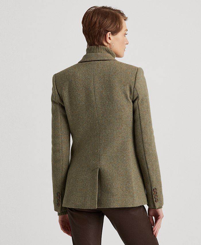 Lauren Ralph Lauren Herringbone Tweed Blazer - Macy's