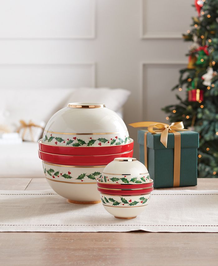 Lenox Holiday Mini Luna Nesting 8-Pc. Set - Macy's