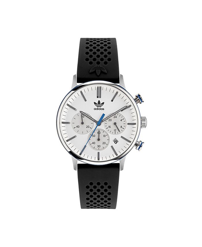 adidas Unisex Chrono Code One Chrono Black Silicone Strap Watch 40mm ...