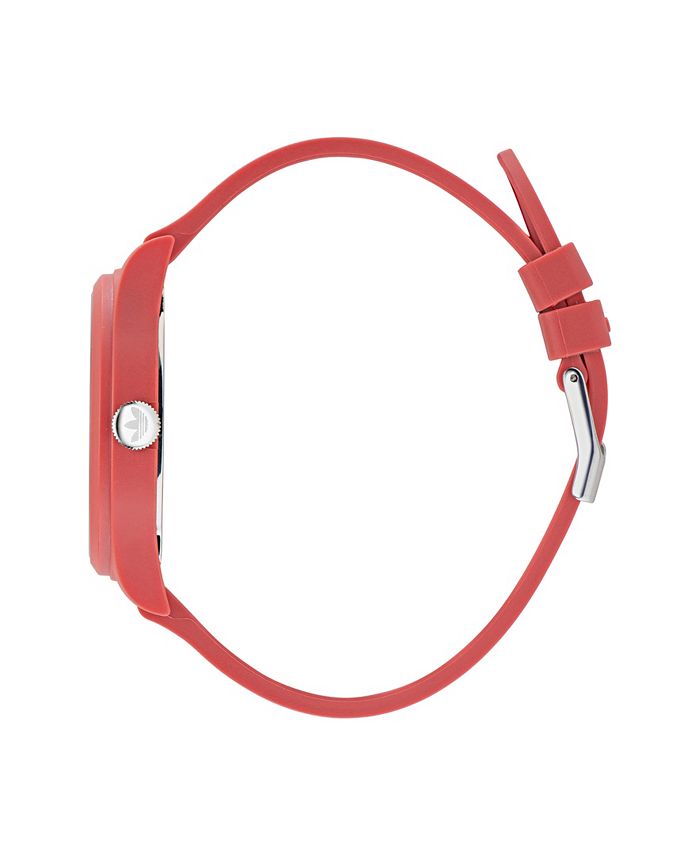 adidas Unisex Solar Project One Pink Resin Strap Watch 39mm - Macy's