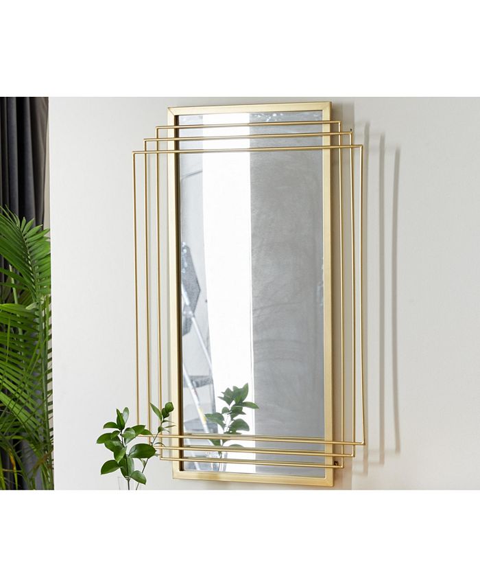 CosmoLiving by Cosmopolitan Glam Metal Wall Mirror, 36" x 24" - Macy's