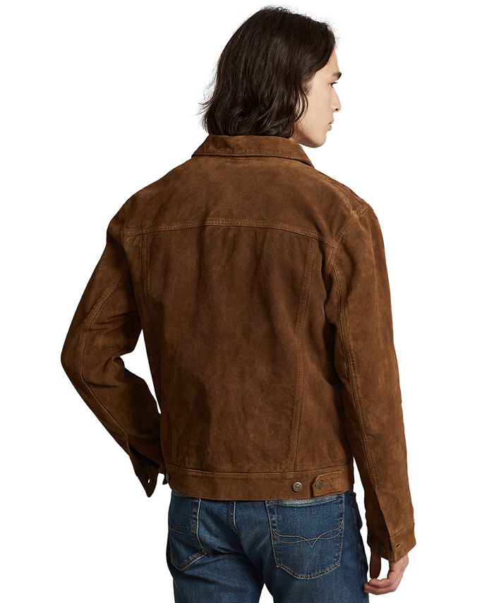 Polo Ralph Lauren Men's Suede Trucker Jacket - Macy's