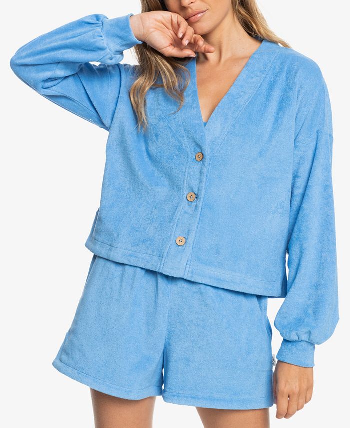 Roxy Juniors' Three's Company Terry Cardigan - Macy's
