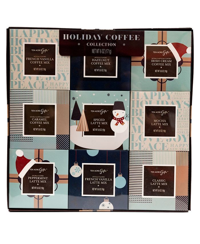 Ten Acre Gifts Holiday Assorted Coffee Collection Gift Set, Pack of 9 ...