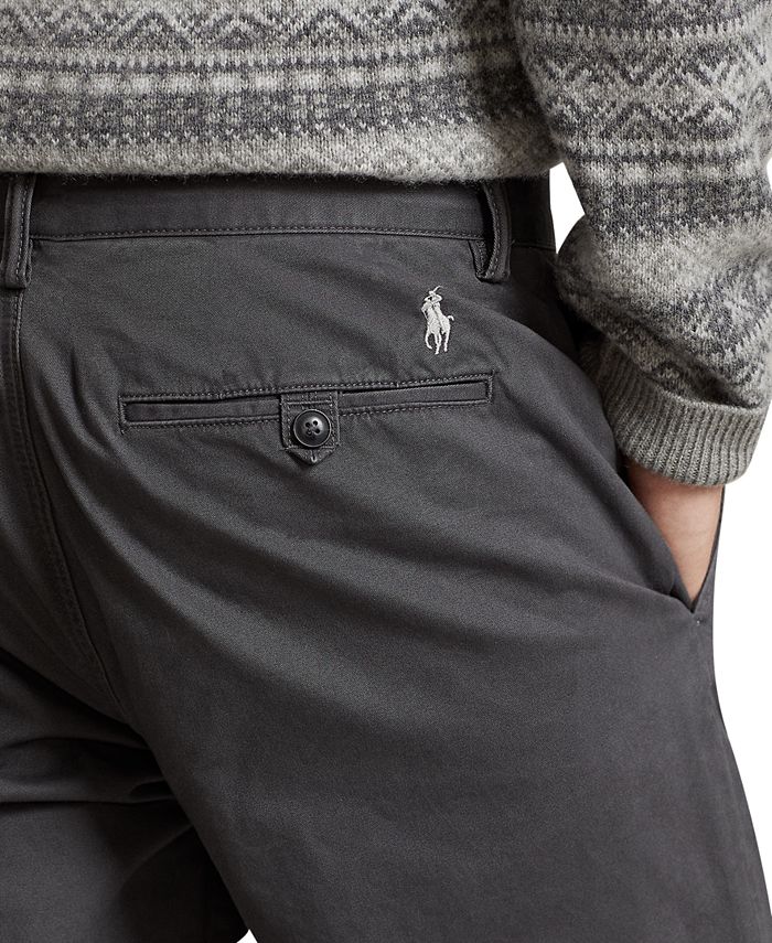 Polo Ralph Lauren Men's Stretch Straight Fit Washed Chino Pants & Reviews - Pants - Men - Macy's