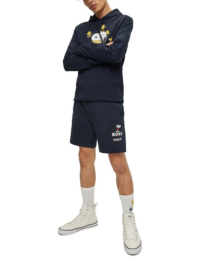 BOSS x Peanuts Men's Oversized French Terry Fit Hoodie - Macy's