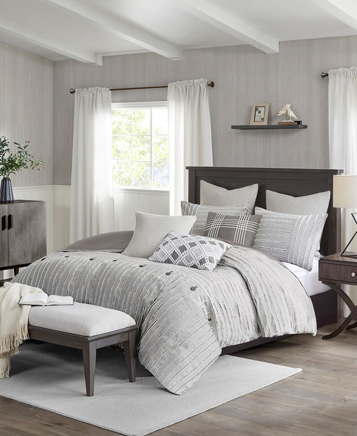 Madison Park Signature Essence Clipped Jacquard 10-Pc. Comforter Set ...