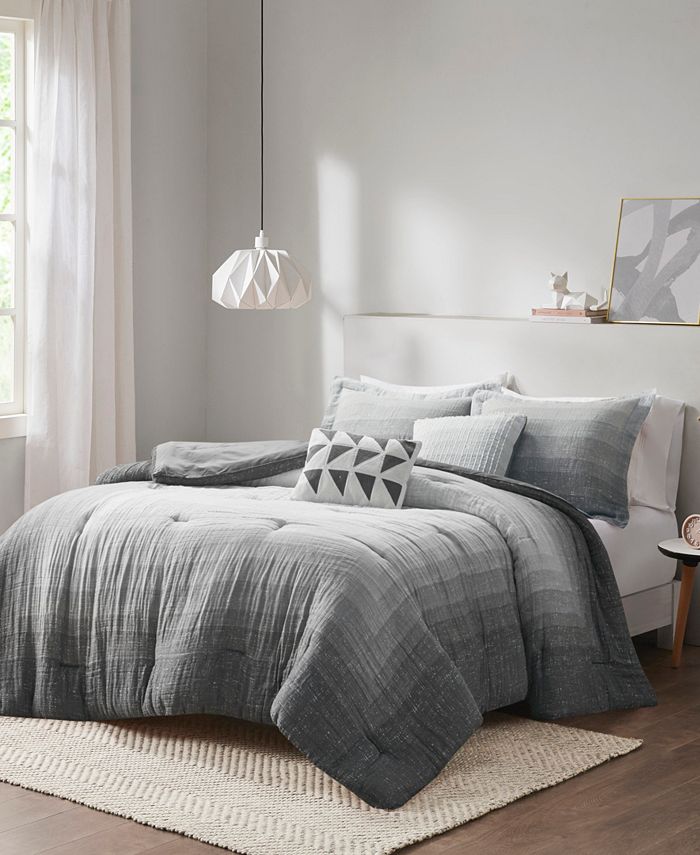 Urban Habitat Marne 5 Piece Ombre Printed Comforter Set, Full/Queen ...