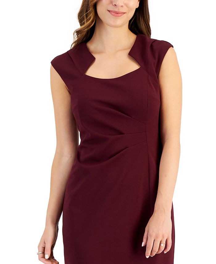 Connected Petite Side-Ruched Sheath Dress - Macy's