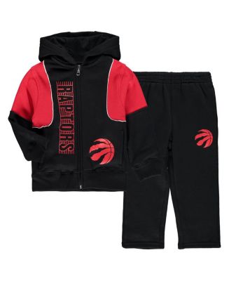 Little Boys Black, Red Toronto Raptors Around The Rim Hoodie Track ...