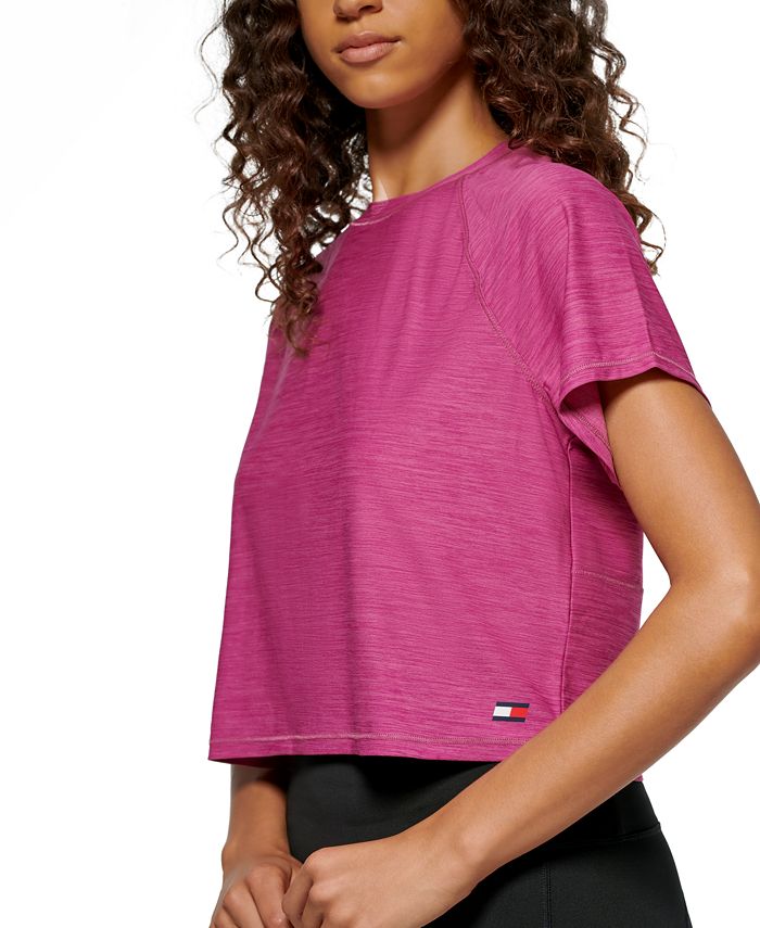 Tommy Hilfiger Women's Active Cropped Raglan T-Shirt & Reviews ...