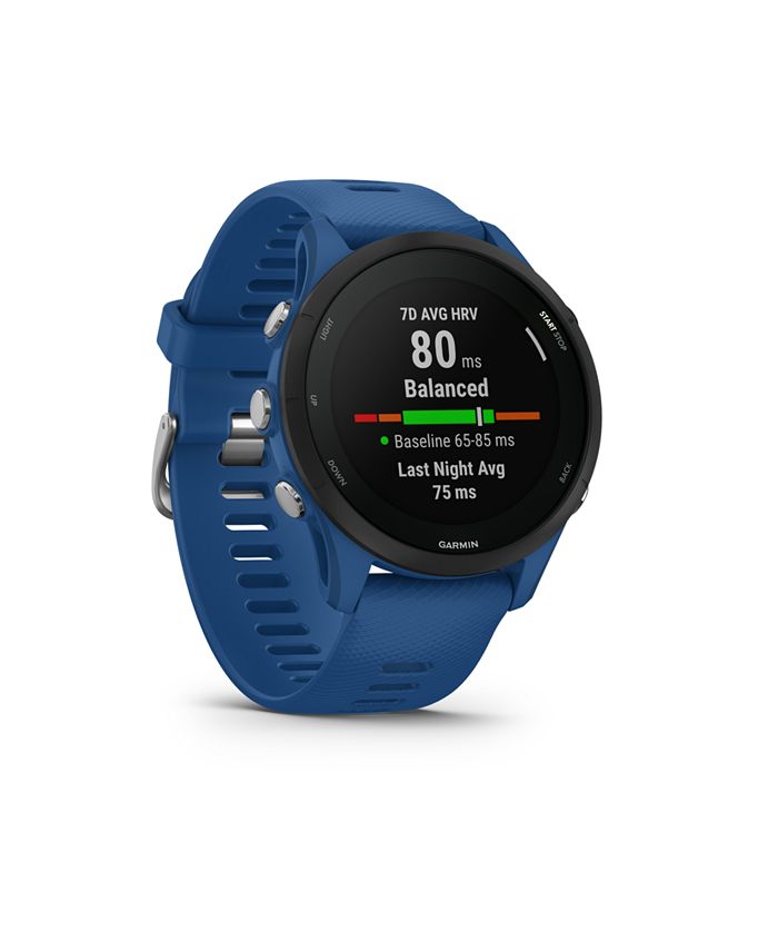 Garmin Unisex Forerunner 255 Tidal Blue Fiber- Reinforced Polymer Band ...
