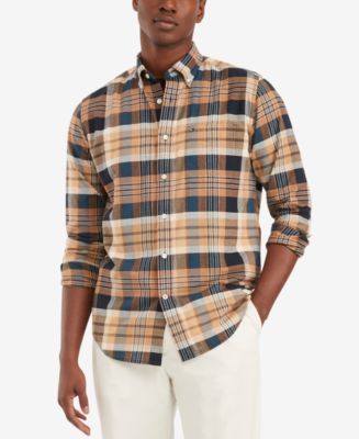 Tommy Hilfiger Men's Mavis Plaid Long Sleeve Classic-Fit Shirt - Macy's