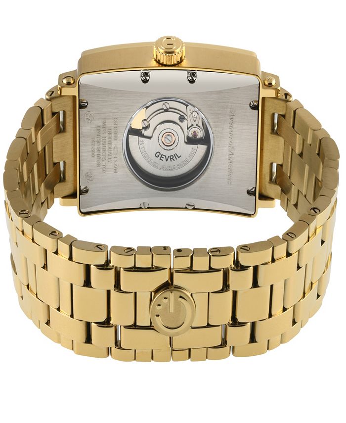 Gevril Men's Avenue of Americas Swiss Automatic Gold-Tone Stainless ...