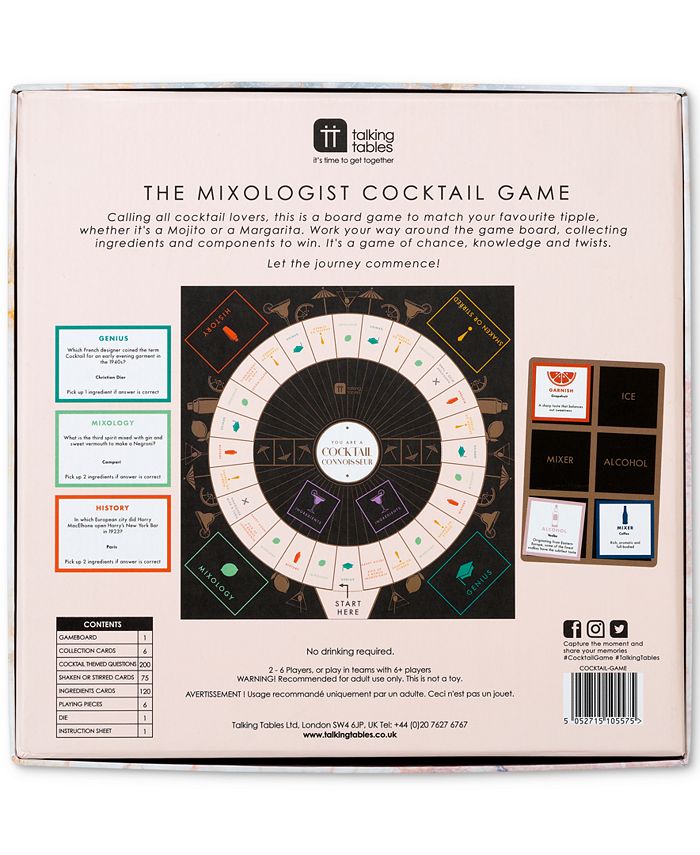 Talking Tables The Mixologist Cocktail Trivia Game - Macy's