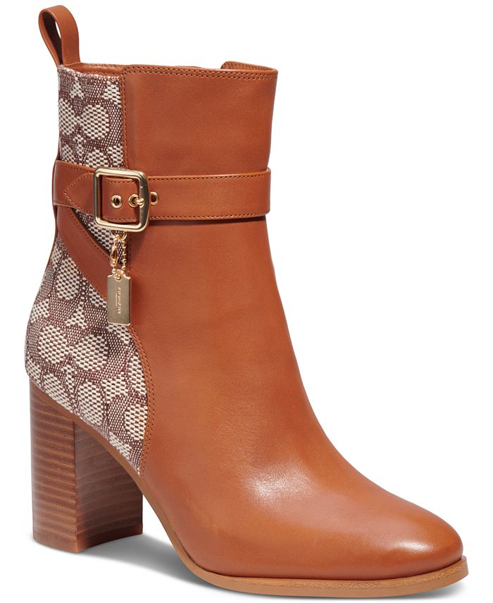 COACH Women's Olivia Block-Heel Booties & Reviews - Booties - Shoes ...