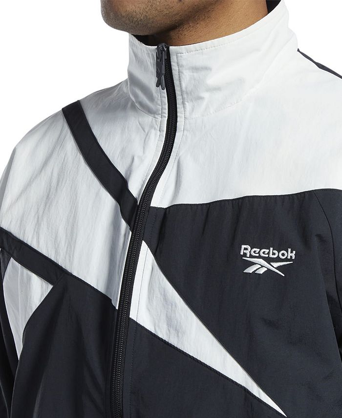 Reebok Men's Classics Vector Regular-Fit Logo Colorblocked Full-Zip ...