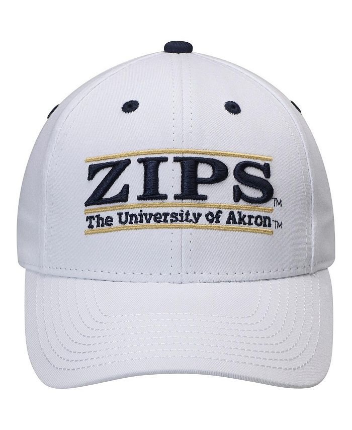 Game Men's The White Akron Zips Classic Bar Structured Adjustable Hat ...