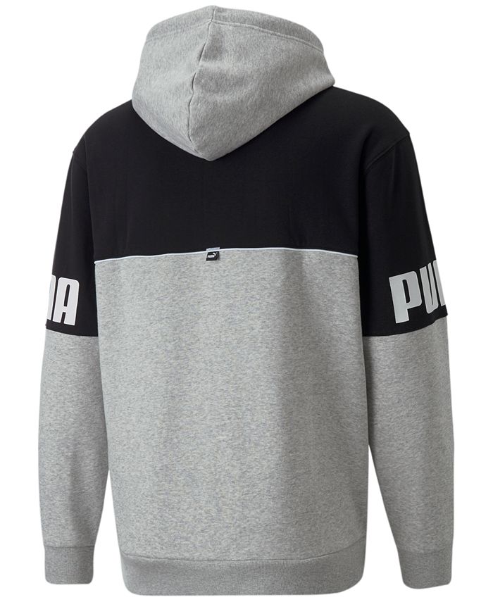 Puma Men's Colorblocked Logo-Print Fleece Pullover Hoodie - Macy's