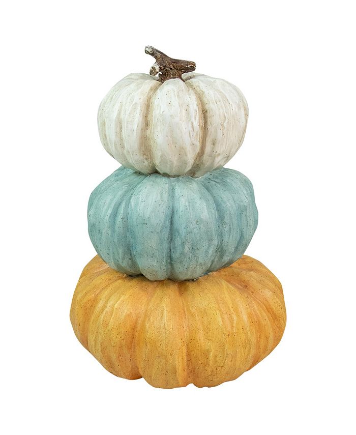 Northlight Triple Stacked Pumpkins Thanksgiving Tabletop Decor, 22" - Macy's