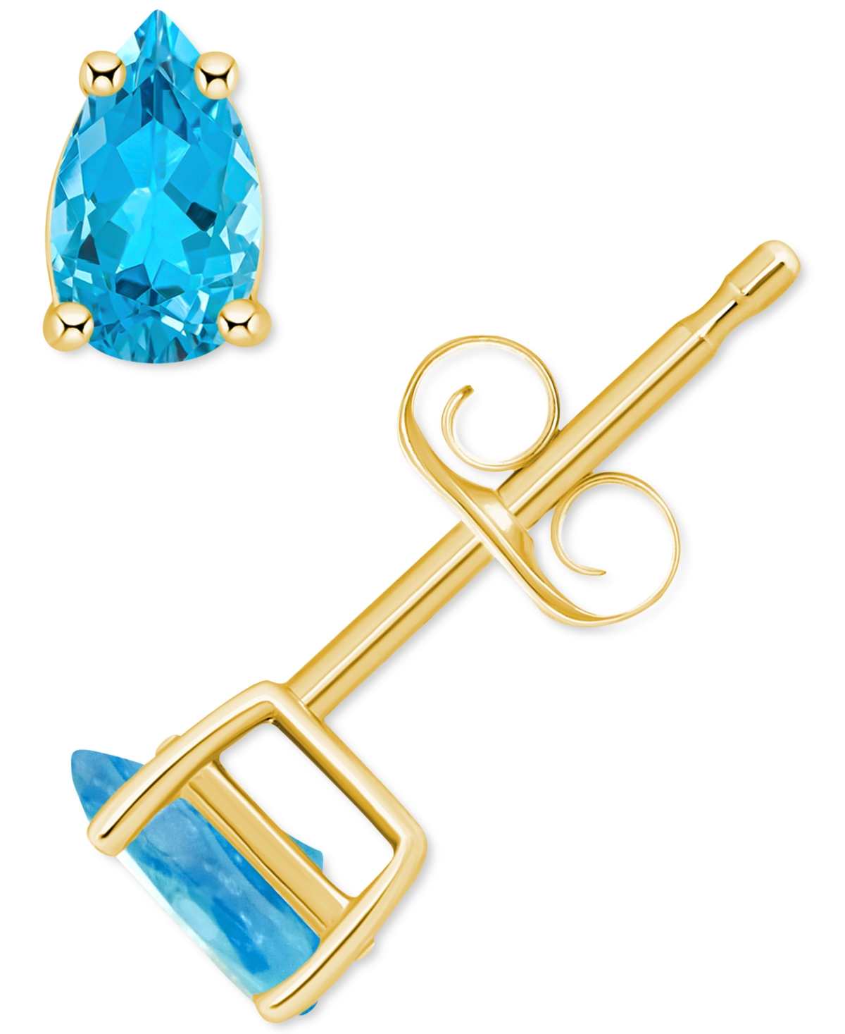 Click here for Blue Topaz Pear Stud Earrings (1/2 ct. t.w.) in 14... prices