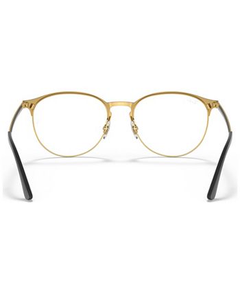 Ray-Ban RB6375 Optics Unisex Round Low Bridge Fit Eyeglasses - Macy's