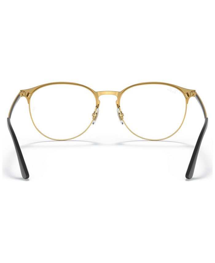 Ray-Ban RB6375 Optics Unisex Round Low Bridge Fit Eyeglasses - Macy's