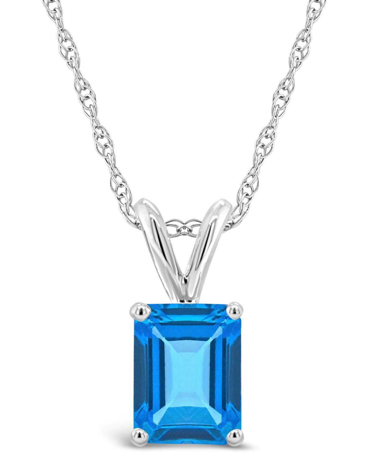 Click here for Blue Topaz (2 ct.t.w) Pendant Necklace in 14K Whit... prices