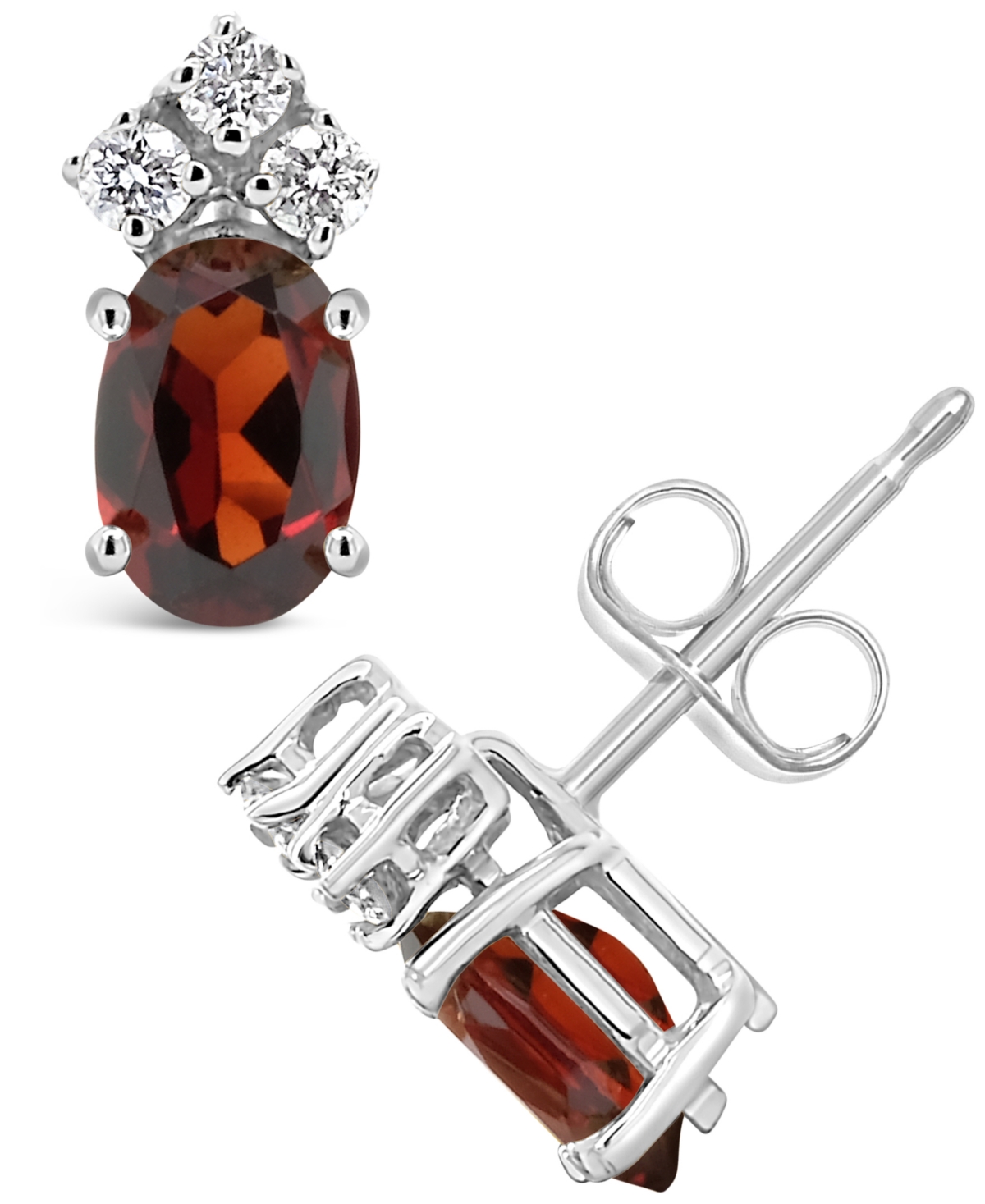 Click here for Garnet (1-1/6 ct.t.w) and Diamond Stud Earrings (1... prices