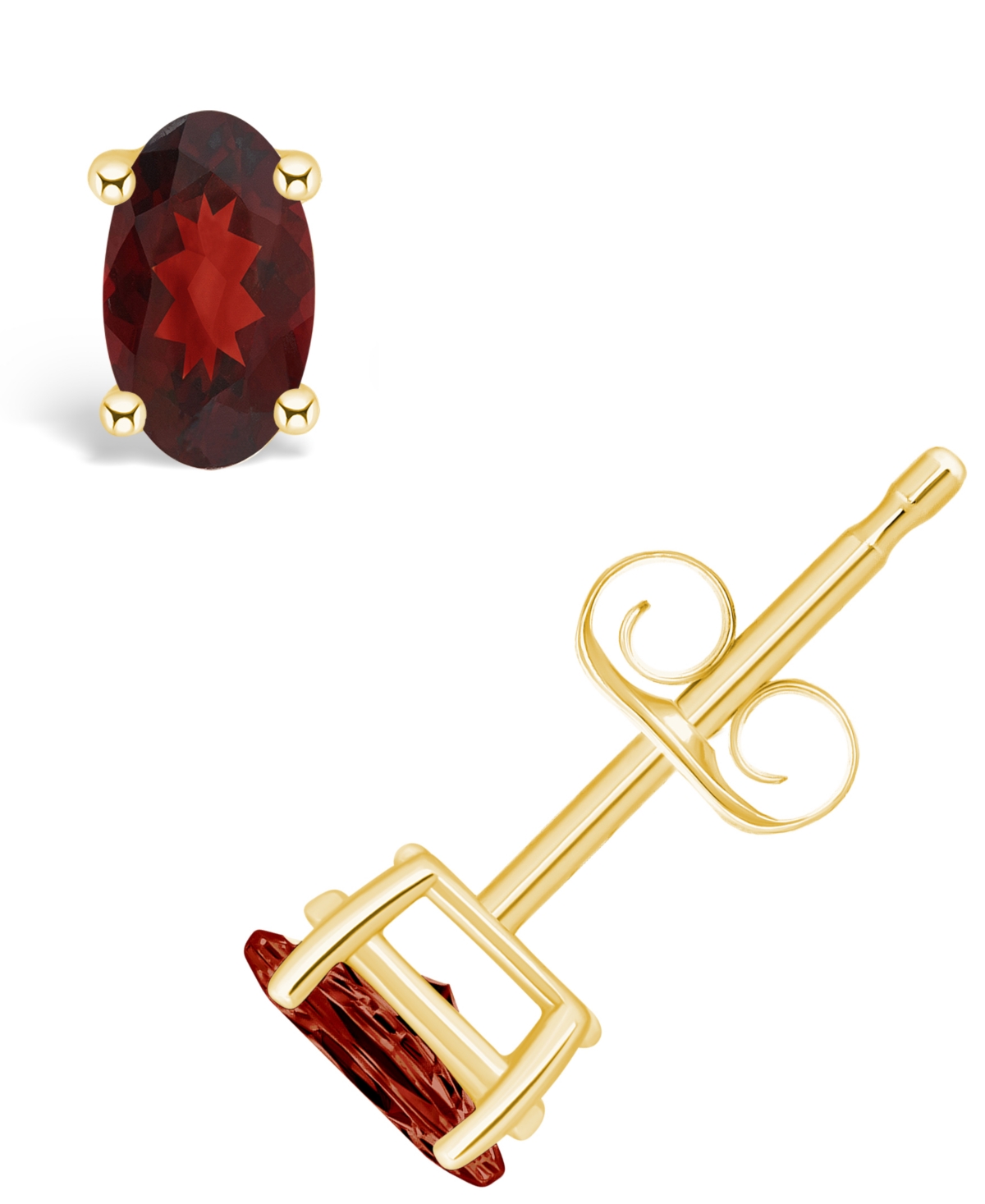 Click here for Garnet (1/2 ct. t.w.) Stud Earrings in 14K White G... prices