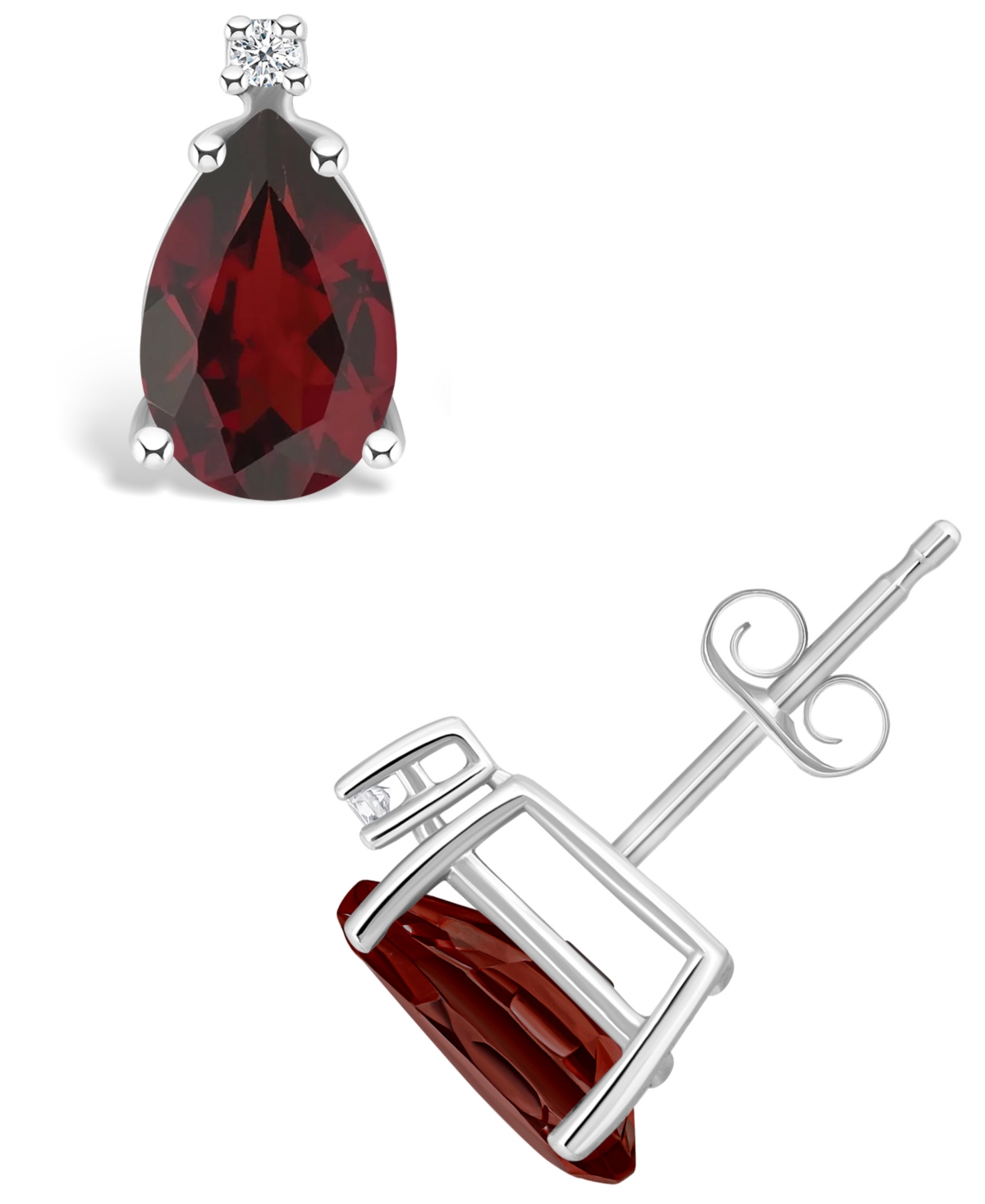 Click here for Garnet (2-3/8 ct. t.w.) and Diamond Accent Stud Ea... prices