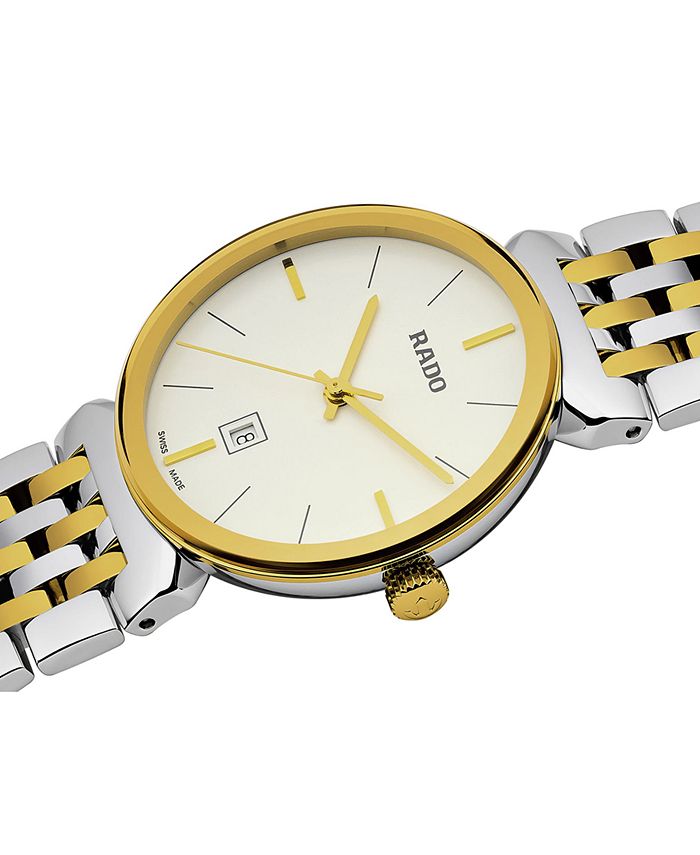 Rado Florence Men's Gold-Tone Stainless Steel Bracelet Watch 30mm - Macy's