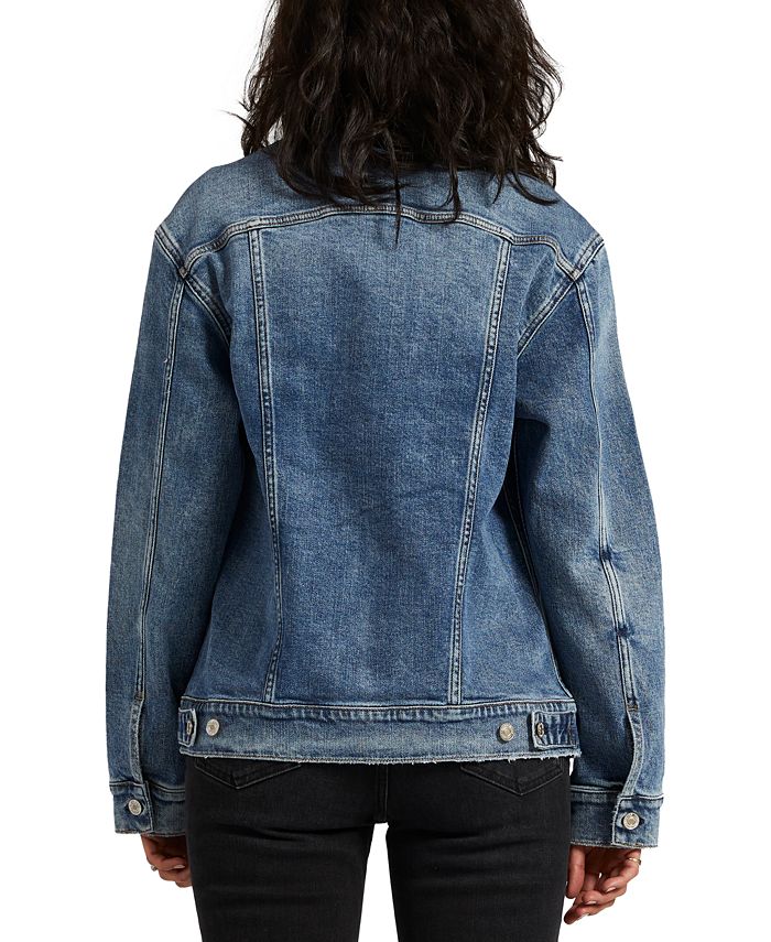 Silver Jeans Co. Women's Denim Trucker Jacket - Macy's