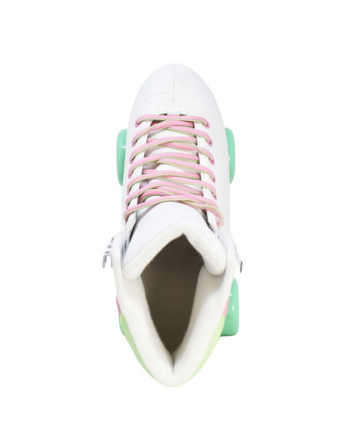 Cosmic Skates Women's Retro Stripes 2 Piece Roller Skates Shoes Set ...