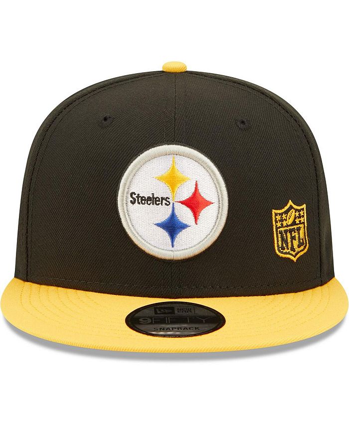 New Era Men's Black, Gold Pittsburgh Steelers Blackletter Arch 9FIFTY ...