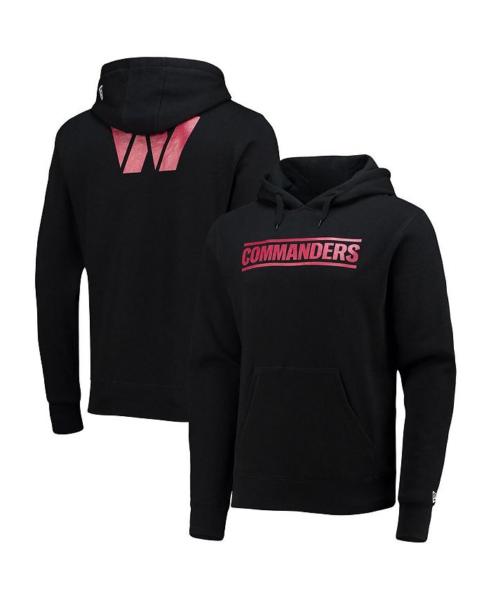 New Era Men's Black Washington Commanders Fleece Pullover Hoodie - Macy's