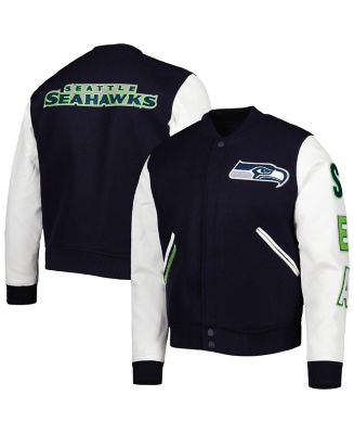 Men's Pro Standard College Navy, White Seattle Seahawks Logo Varsity ...
