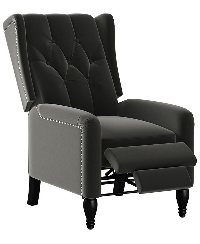 Handy Living Feigin Wingback Pushback Recliner Chairs, Set of 2 - Macy's