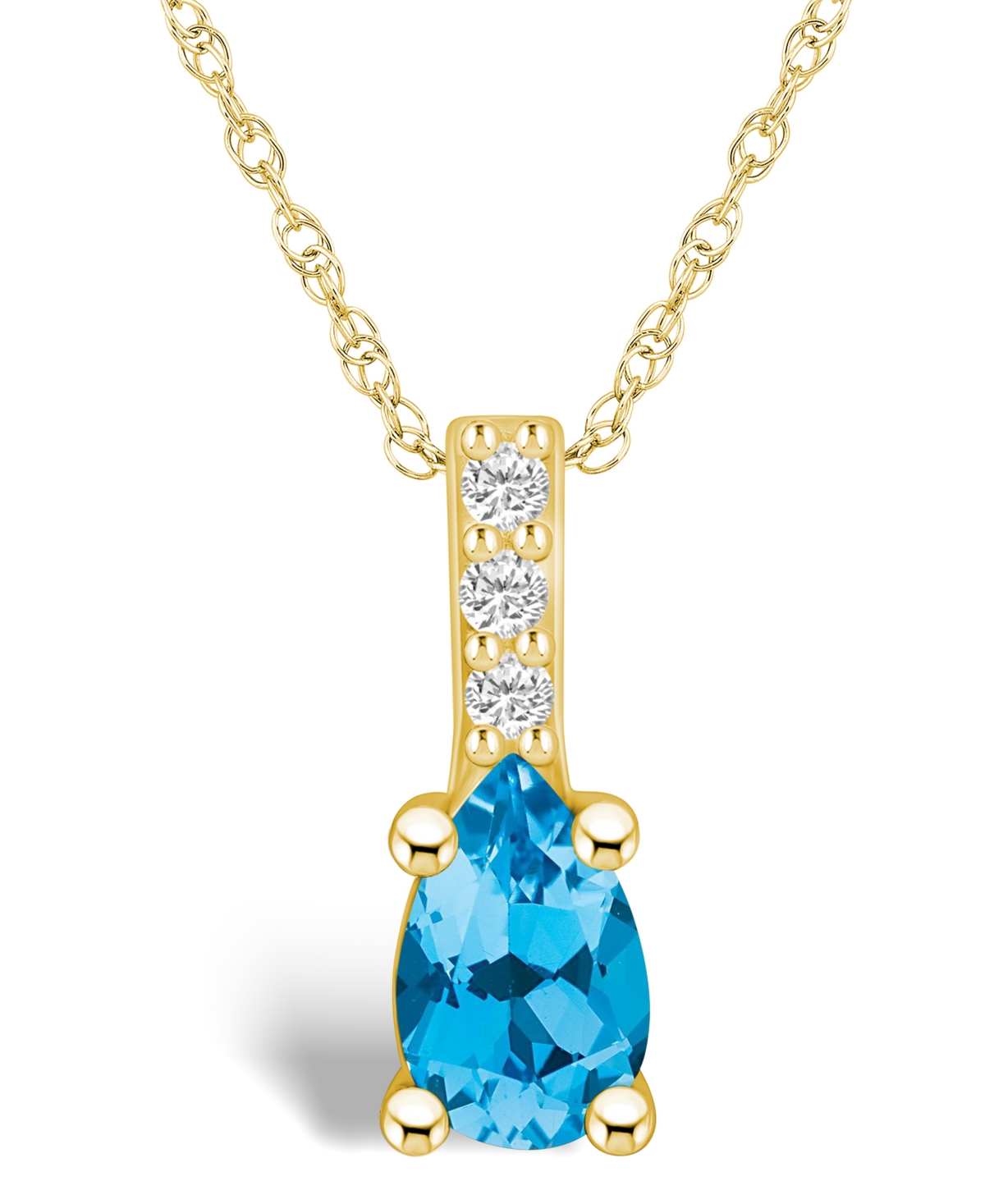 Click here for Macys Blue Topaz (1 Ct. T.w.) and Diamond Accent P... prices